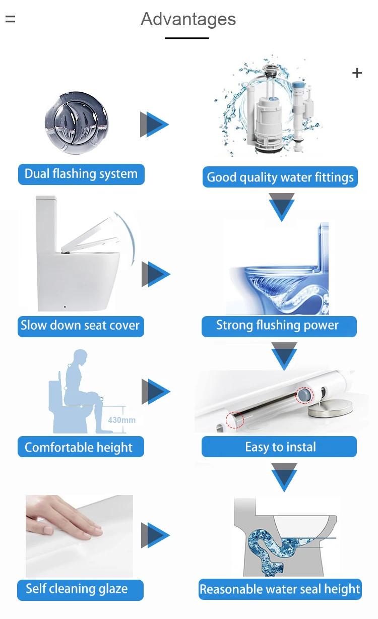 Inodoro Ceramic Sanitary Ware - Modern, Efficient Toilet