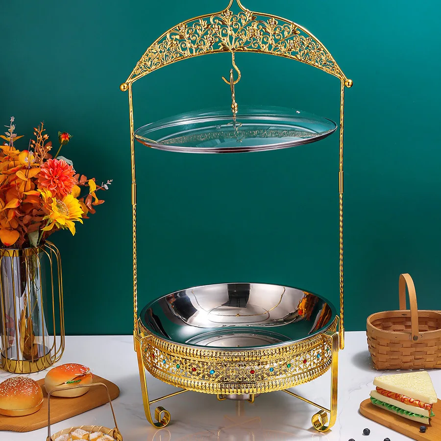 Fts Fancy Design Restaurant Food Warmer Stainless Steel With Glass Lid ...