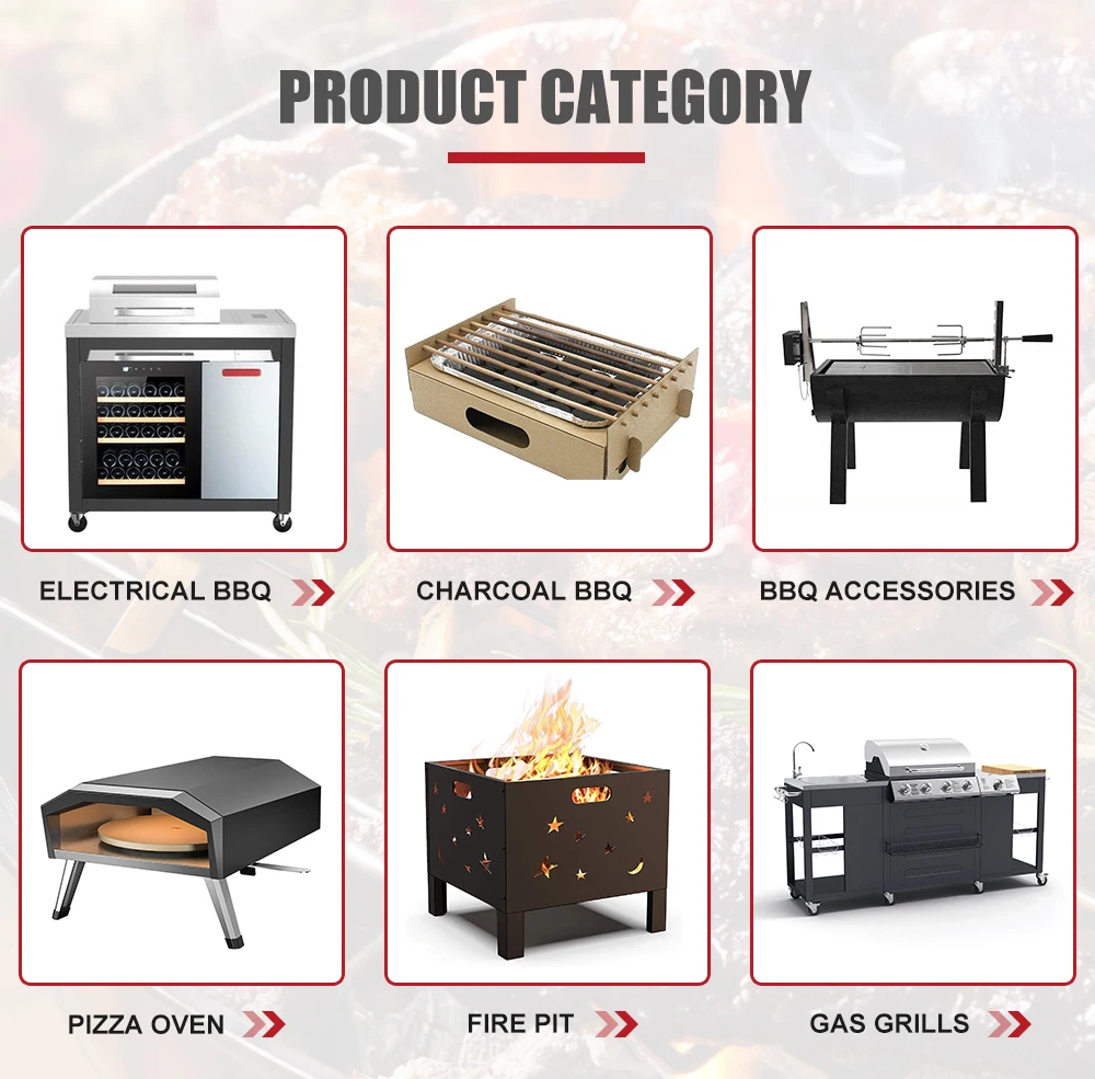 Circular Flip Top Stove Courtyard Barbecue Basin Rack Table Outdoor ...