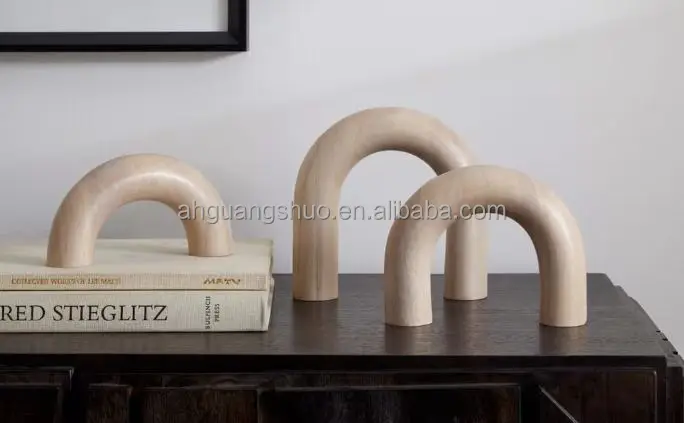 Round Geometric Arch - Solid Wood Home Decor by Guangshuo