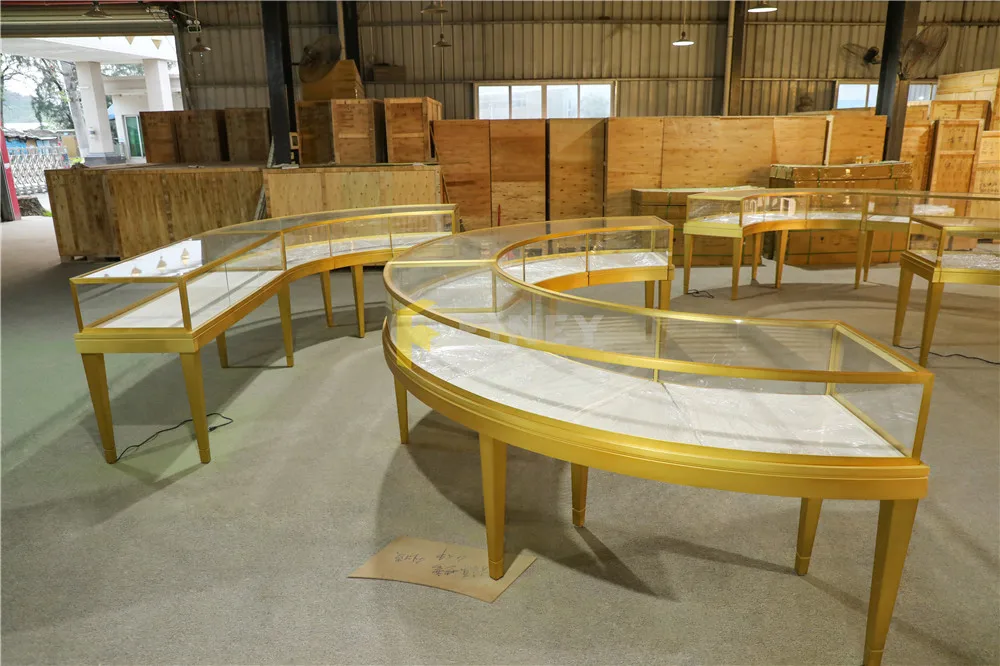 Custom Glass Display Showcase - Lockable Luxury Jewelry Display