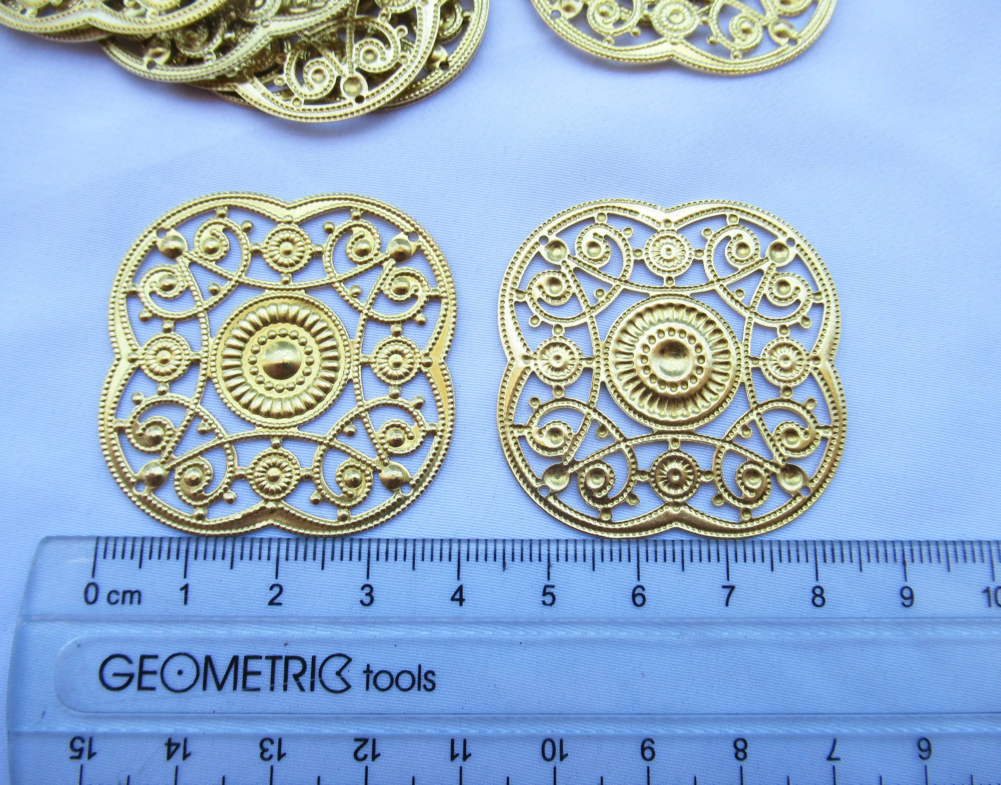 Brass Filigree Stamping 41mm Raw Brass Finding Diy Craft - Buy Filigree ...