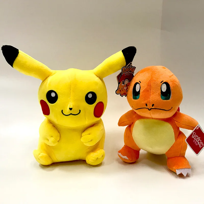 Genuine Authorization 20cm Pikachu Squirtle Bulbasaur Plush Toy Grab ...