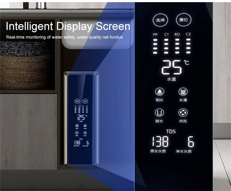 Commercial Office Tds Display 600g Ro Water Filter System Without Tank Direct Drinking Reverse ...