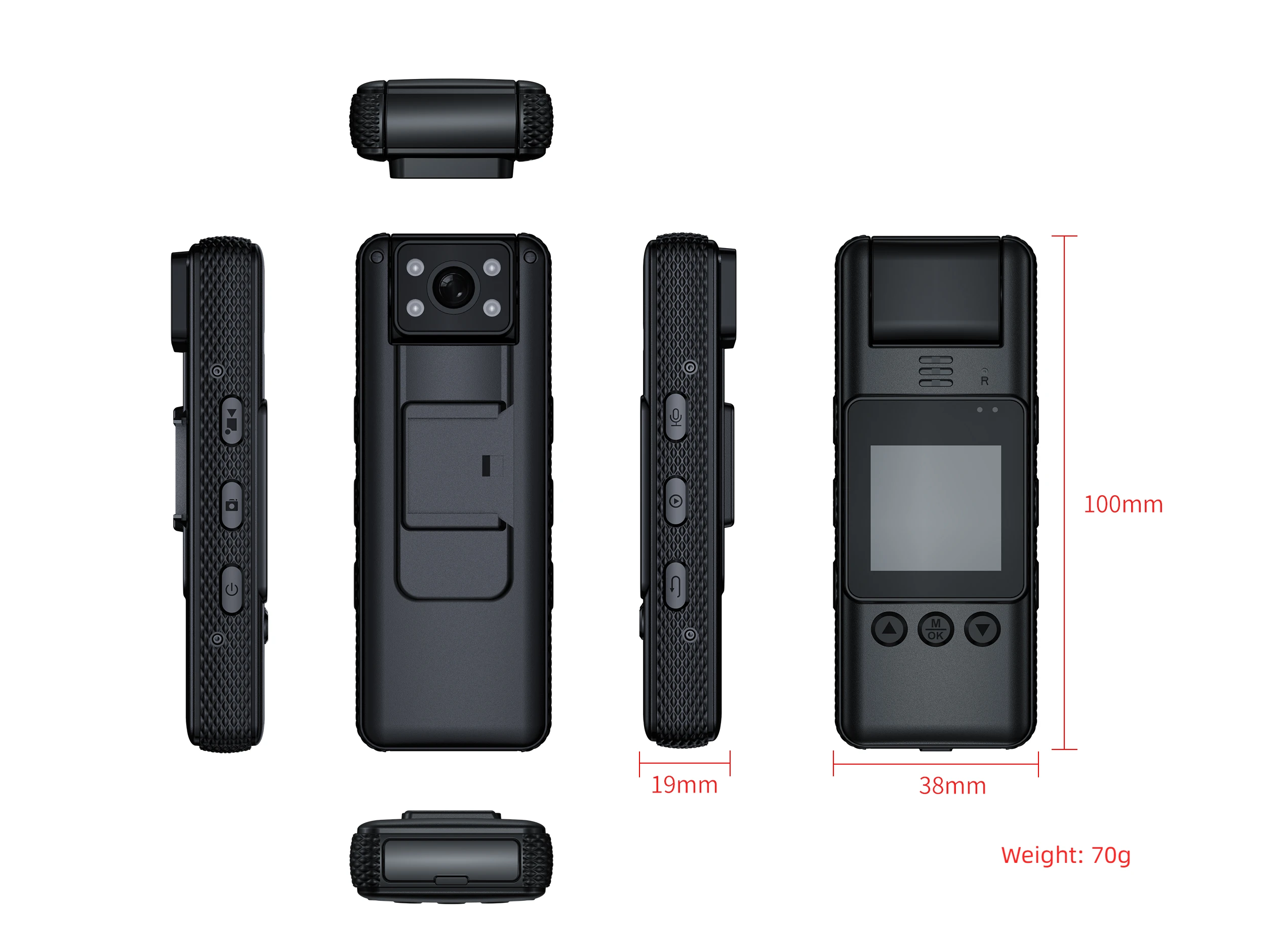 1080p Portable Mini Body Worn Camera Wide Angle 180 Rotatable Hd Lens ...