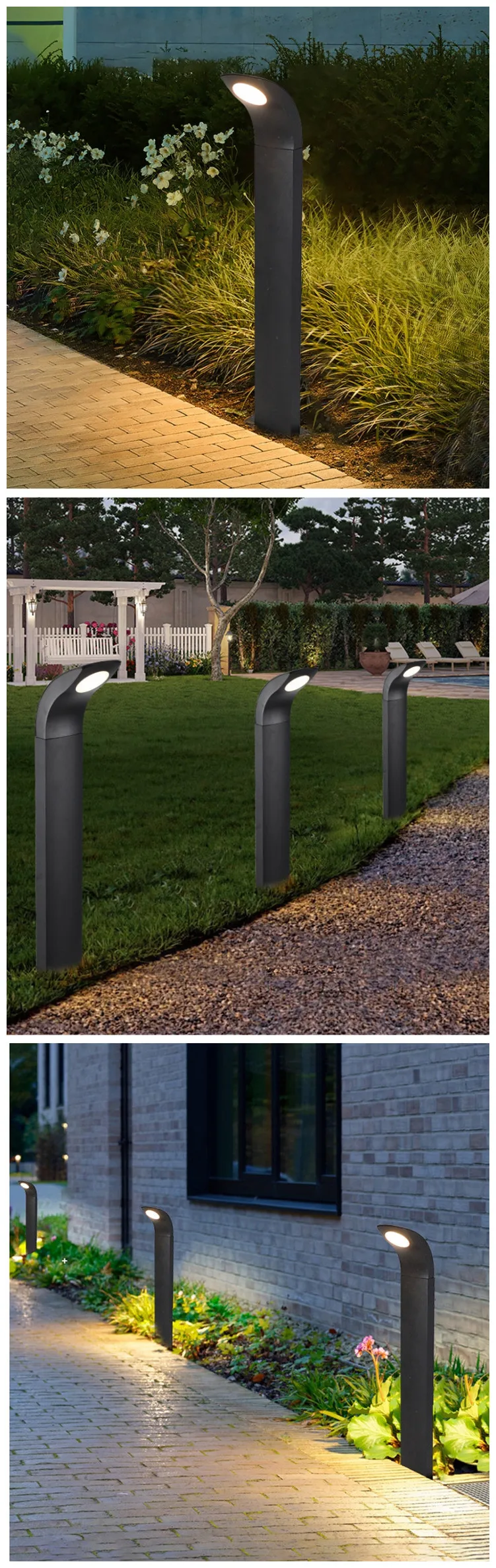 Modern Outdoor LED Bollard Light for Garden Landscape Lighting ...
