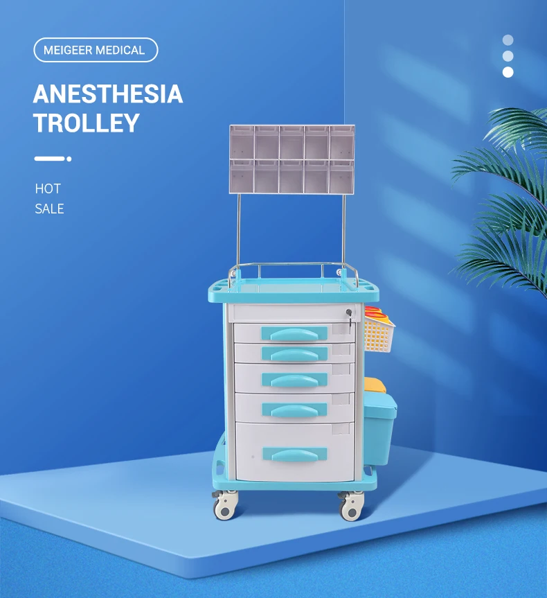 Cheap Hospital Abs Plastic Anesthesia Trolley Medical Emergency Crash ...