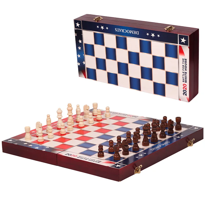 Clear Warehouse International Chess Solid Wood High End Set Large ...