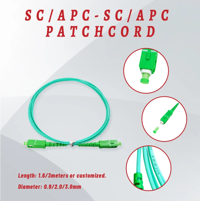 fiber optic patch sc/apc fiber optic patch cord sc Garter Aqua ...