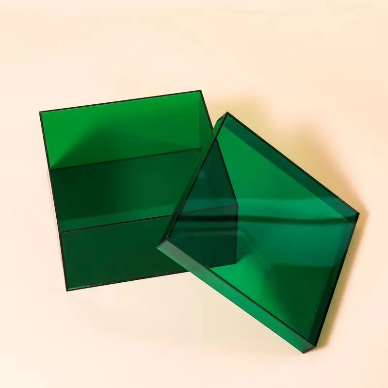 Clear Perspex Display Boxes Acrylic Translucent Green Gift Package Box ...