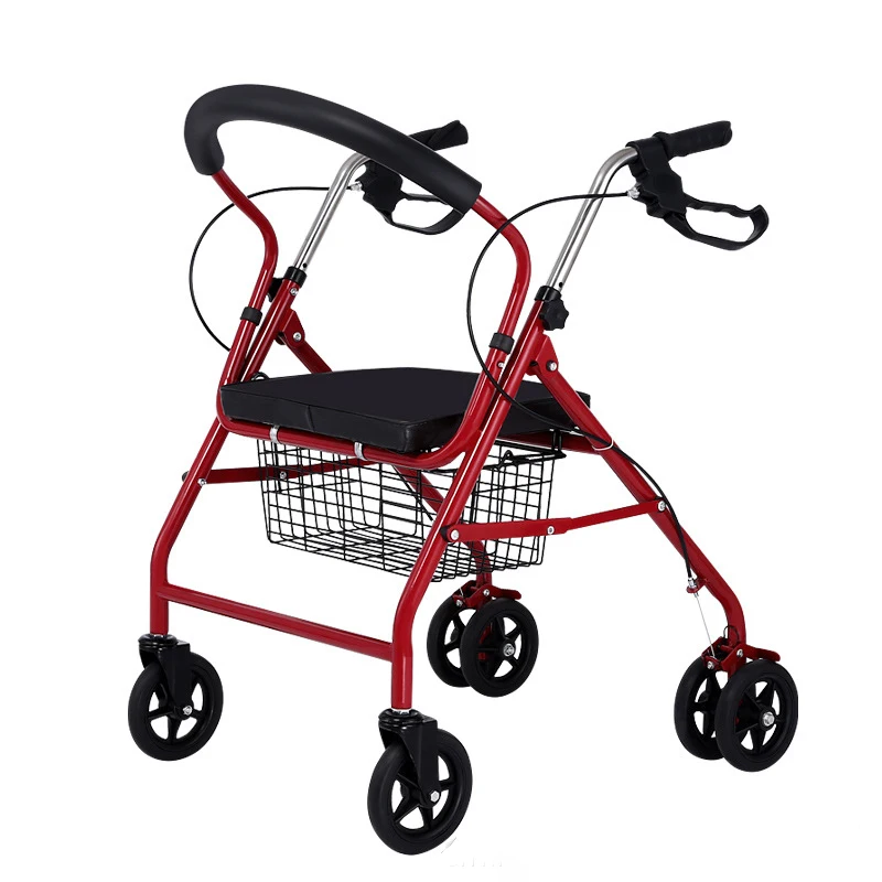 Outdoor Steel Rollator Walker With Seat high quality medical shopping ...