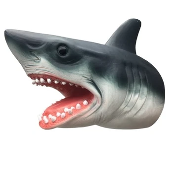 Eco-friendly Soft Pvc Roto Cast Shark Hand Puppet Realistic Novelty Toy ...