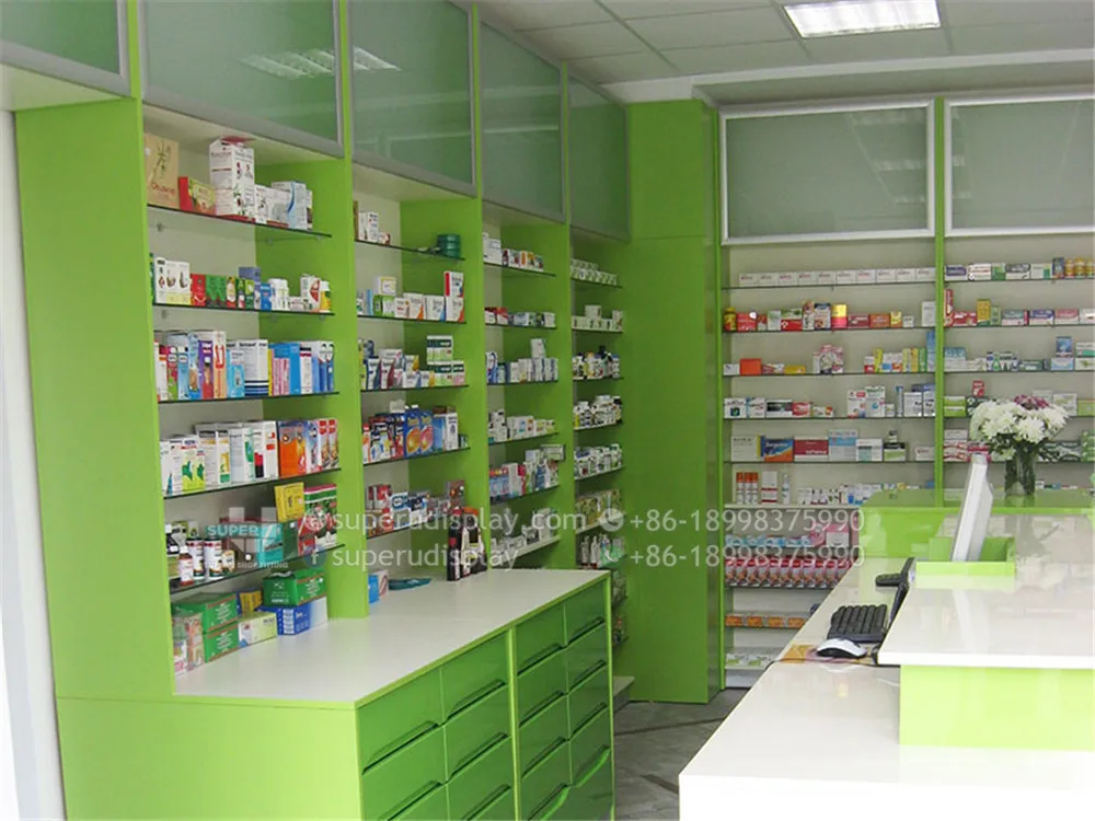Medical Store Counter Design - Modern Pharmacy Reception
