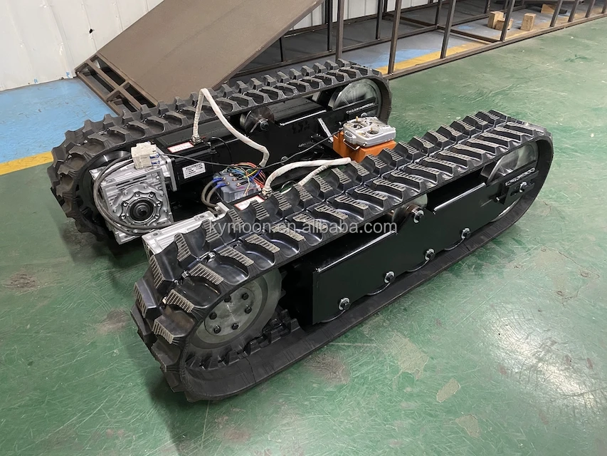 Robot Rubber Tracked Vehicle Rubber Crawler Vehicle Loading Weight ...