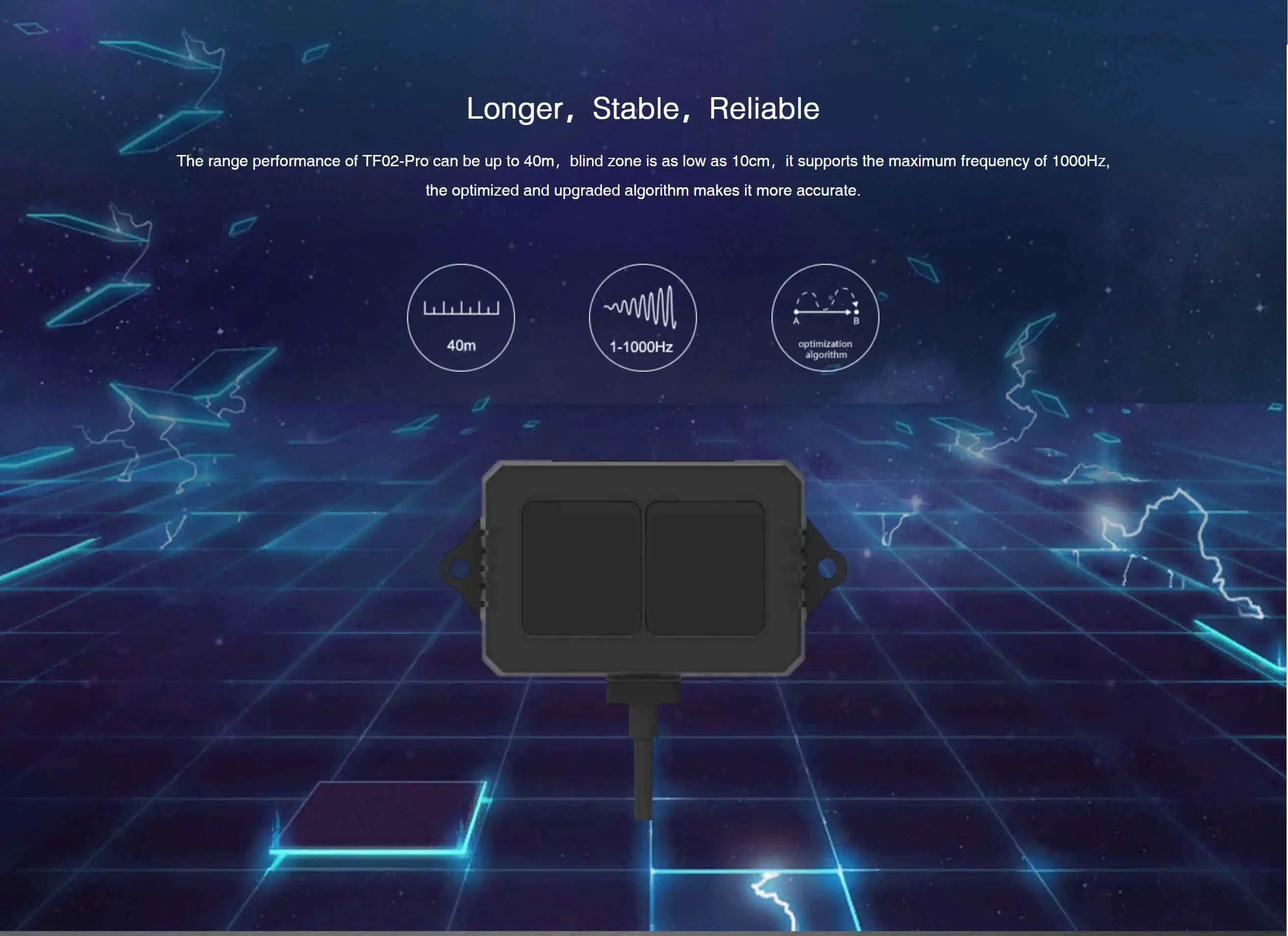 Lidar tf02 pro lidar sensor outdoor iot lidar sensor 40m| Alibaba.com