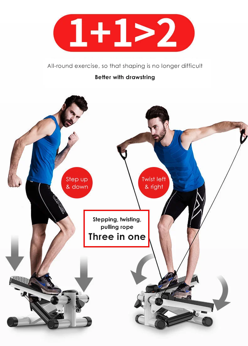 NQ SPORTS Steppers for Exercise, Stair With Mini Aerobic Twist Rope ...