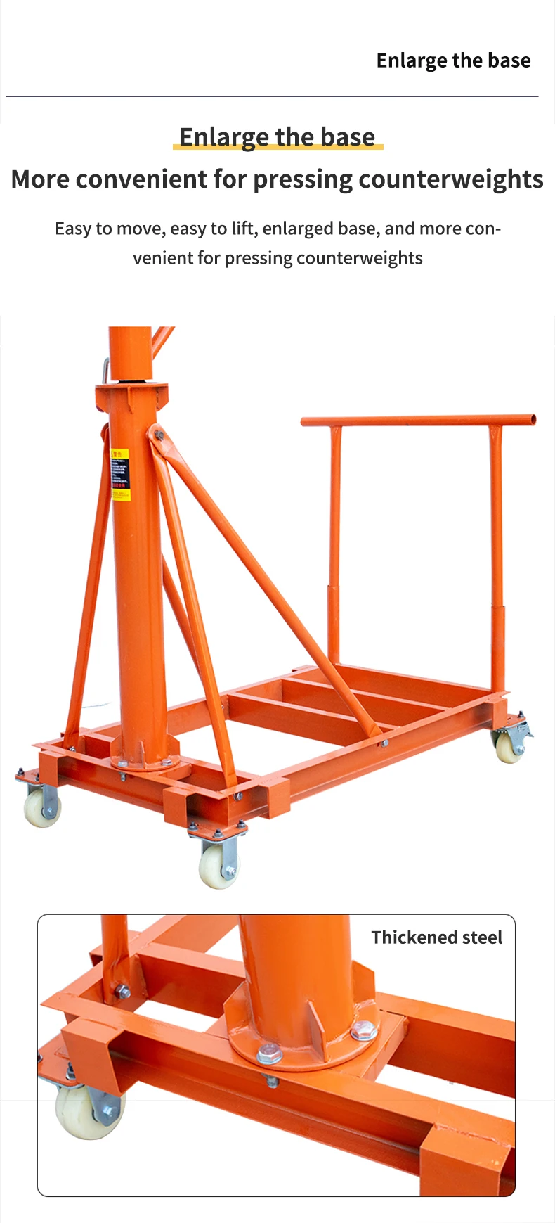Mini Crane 400kg Retractable Lifting Equipment & 360° Rotation - OEM
