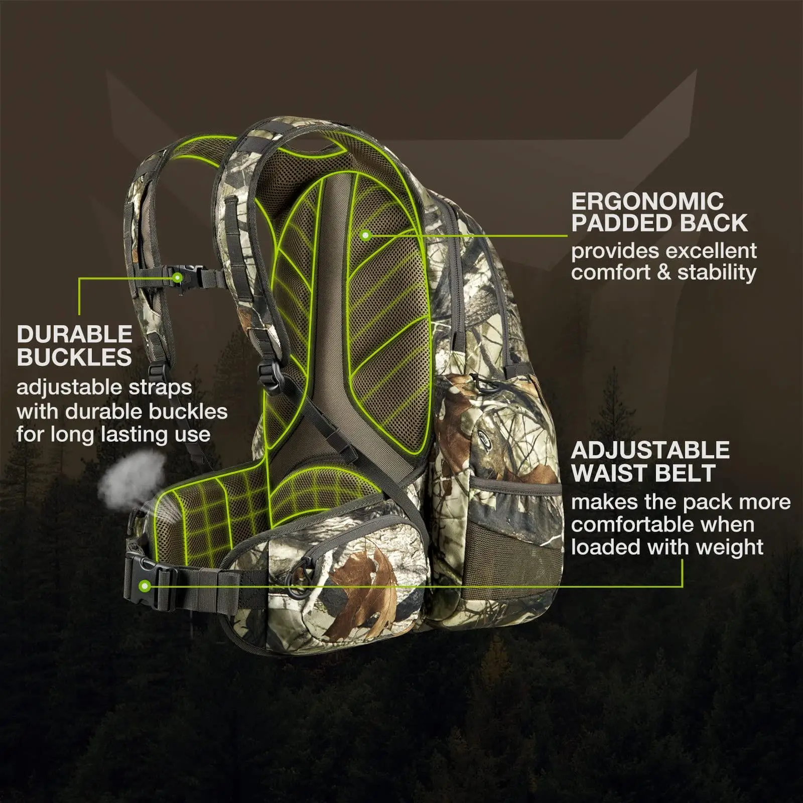 Large Capacity Waterproof Duck Hunting Backpack Camo Hunting Backpack ...