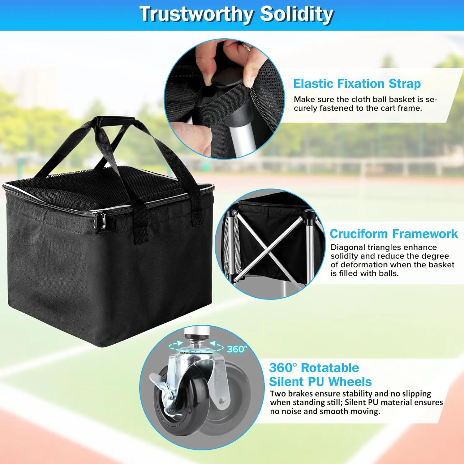 TC03A Hot Selling Tennis Teaching Cart, Tennis Ball Cart Basket, Tennis ...