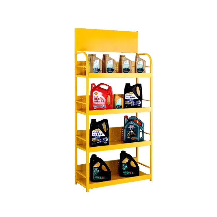 4-tier Motor Oil Display Rack - Customizable Logo & Size