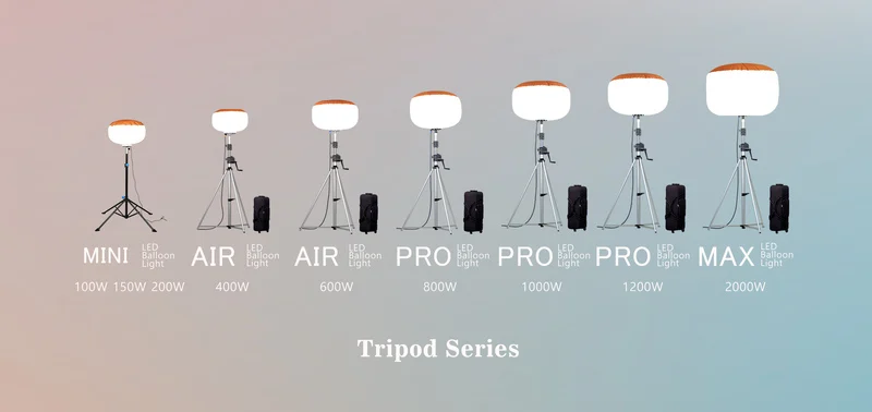 Portable Inflatable Light Tower - 200W LED for Camping