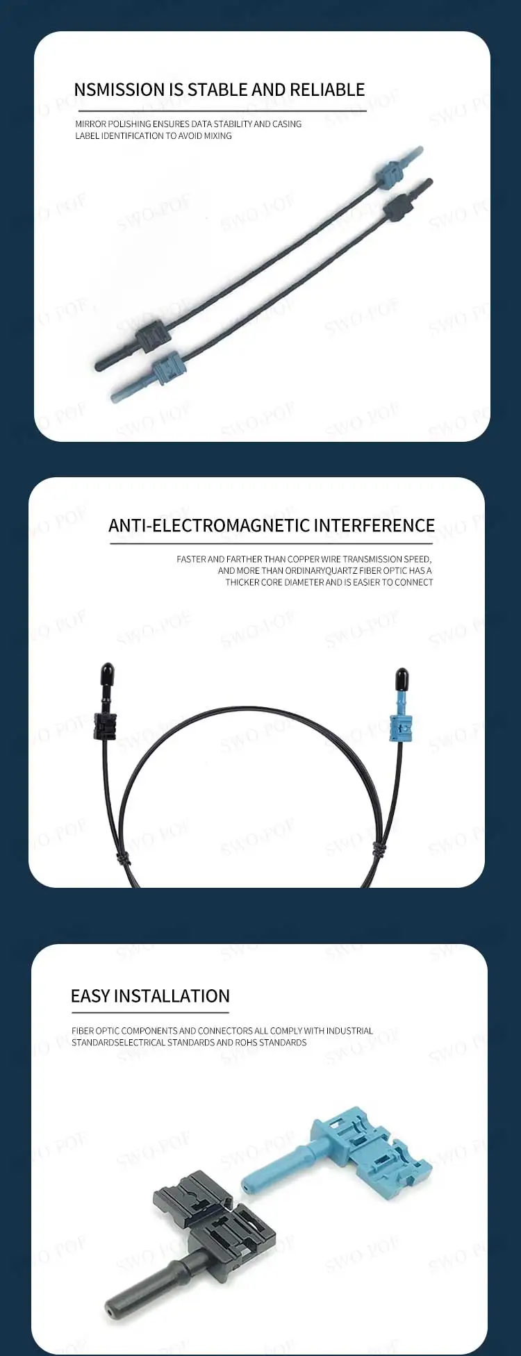 Plastic Optical Fiber Hfbr-4531/4533 Avago Fiber Optic Patch Cord - Buy ...