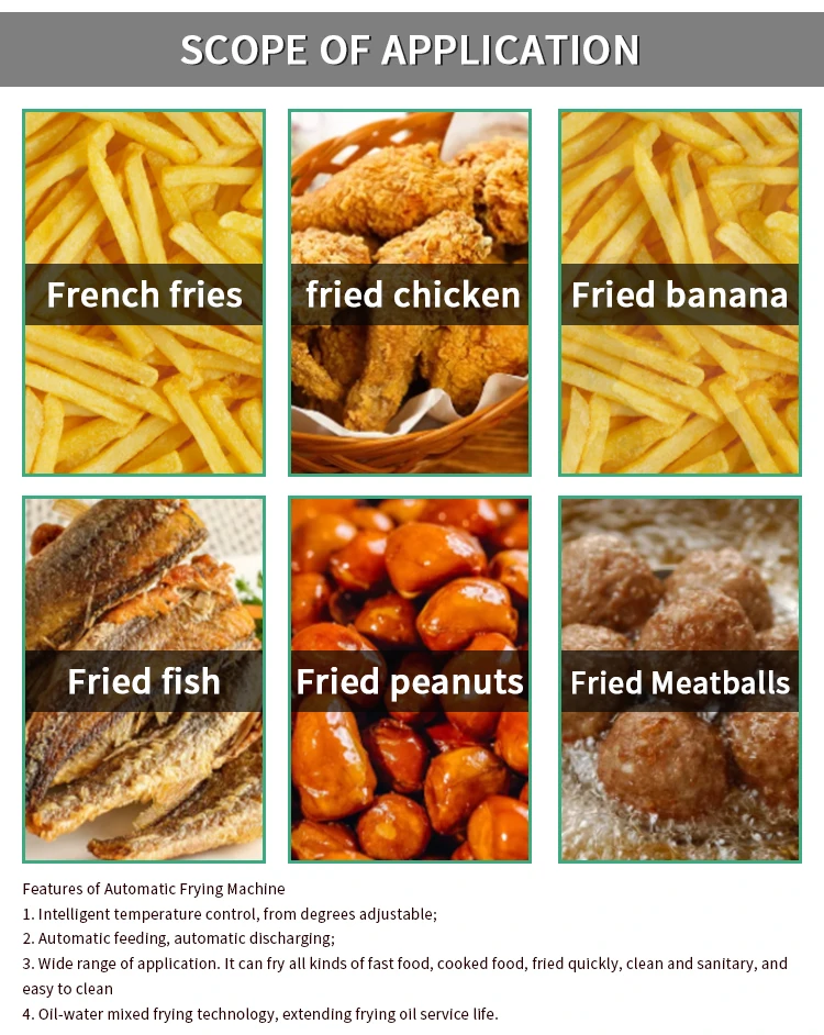 Fry Freidora Continua Crispy Fried Chicken Frier Deep Fryer Machine in ...