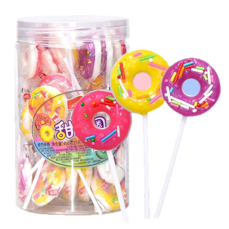 Factory Customized Novelty Donut Shaped Fruity Hard Candies