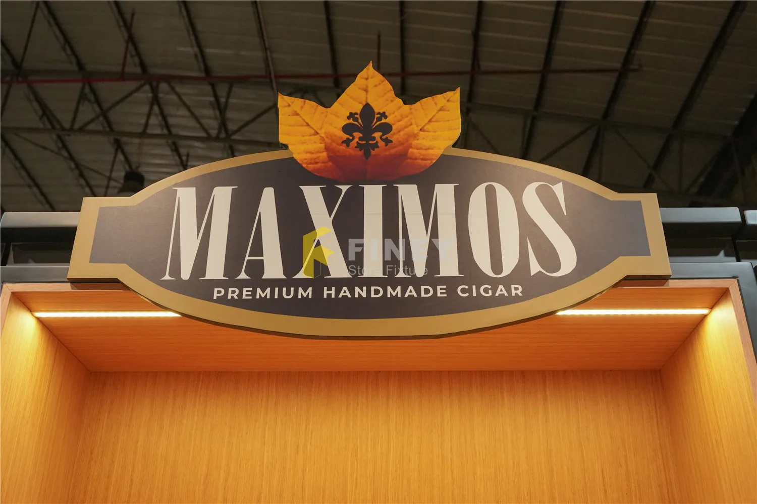 Custom Cigar Store Interior Design - Wood & Glass Displays