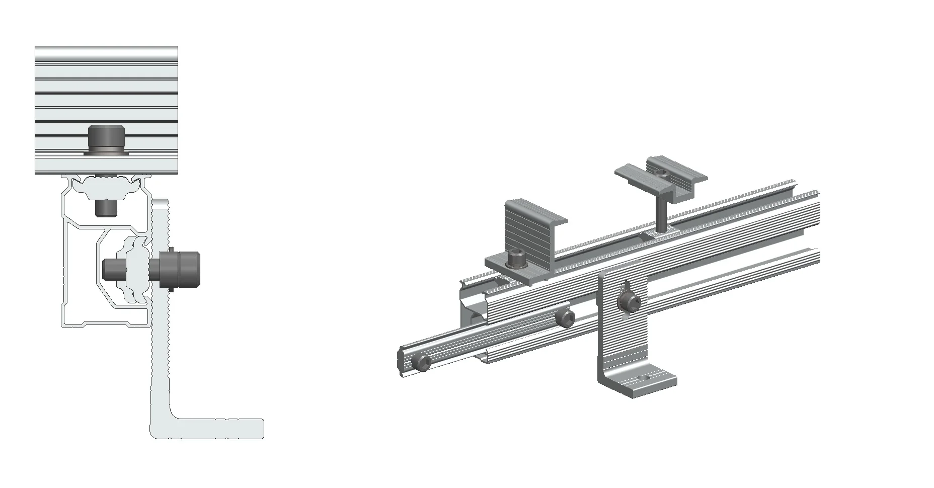 Solar PV Frame - Durable Aluminum Clamps for Mounting