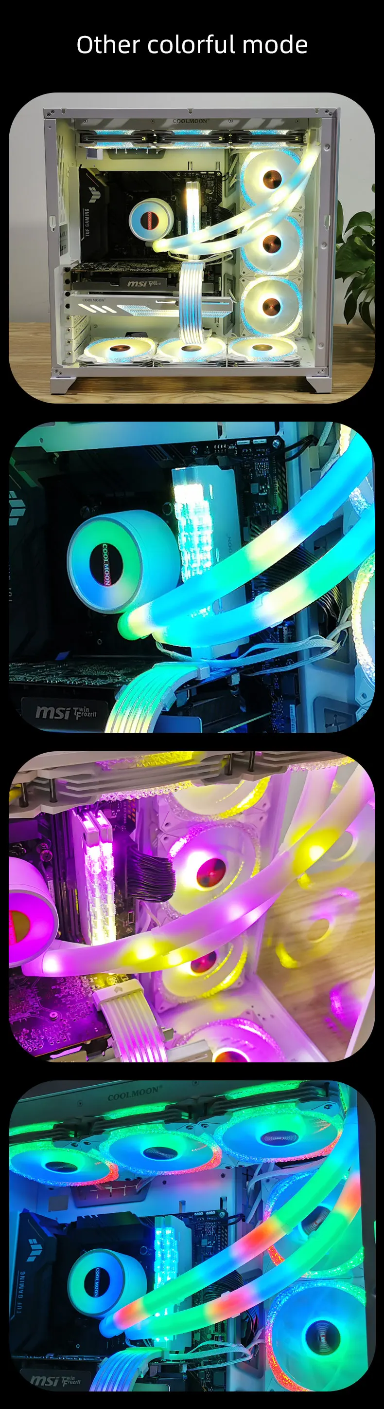 COOLMOON Gaming Pc Cooling Argb Neon Tube Computer Argb CPU Liquid ...