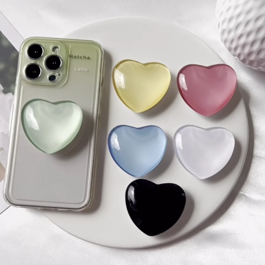 Customize Heart-shaped Colored Glass Crystal Ball Mobile Phone Holder ...