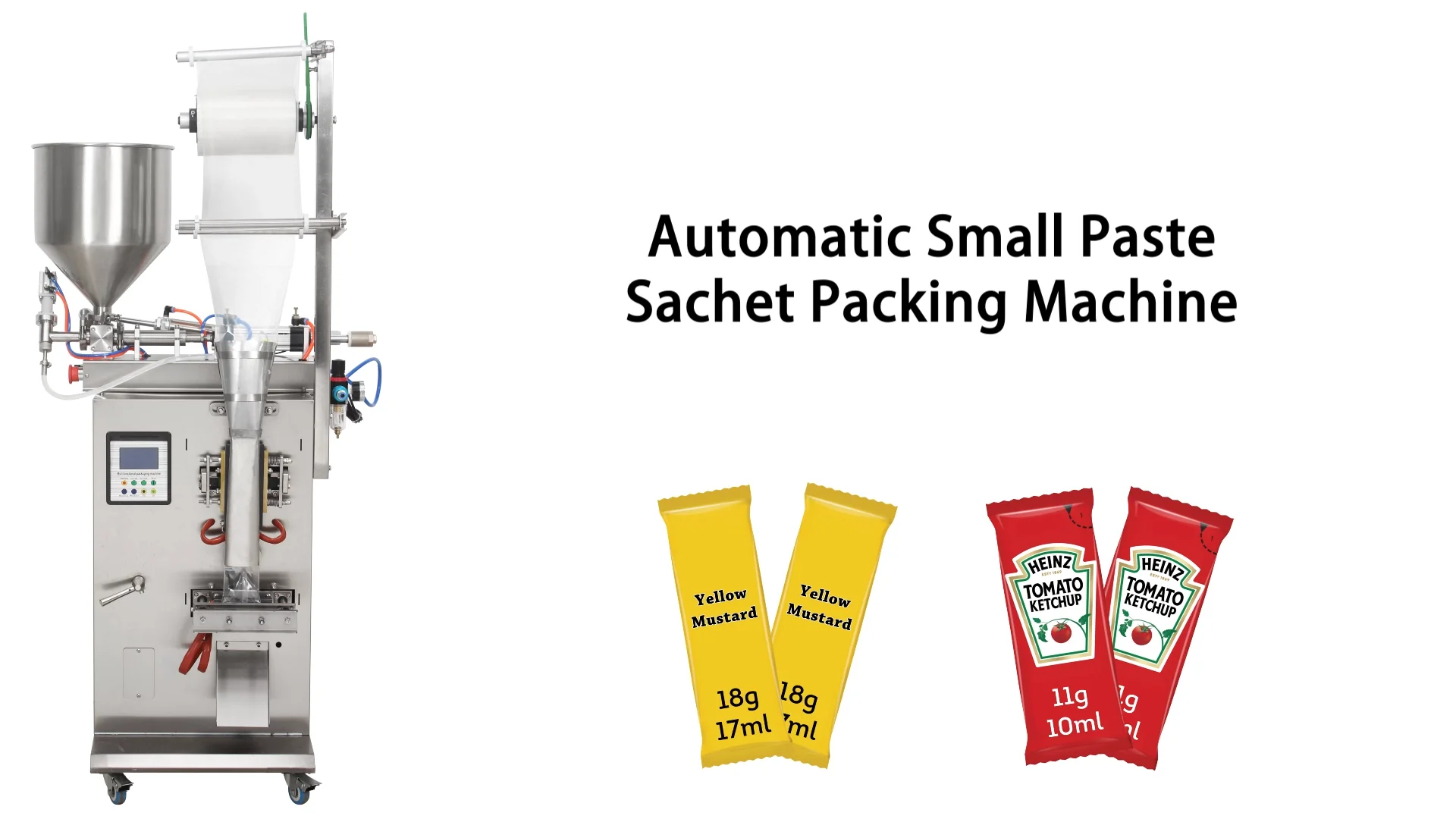 Hzpk 100ml Auto Ketchup Packet Dipping Sauce Honey Bag Filling Packing ...