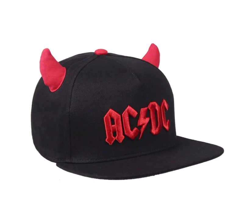 Custom Embroidery 5 Panel Devil Horn Snapback Hat and Cap
