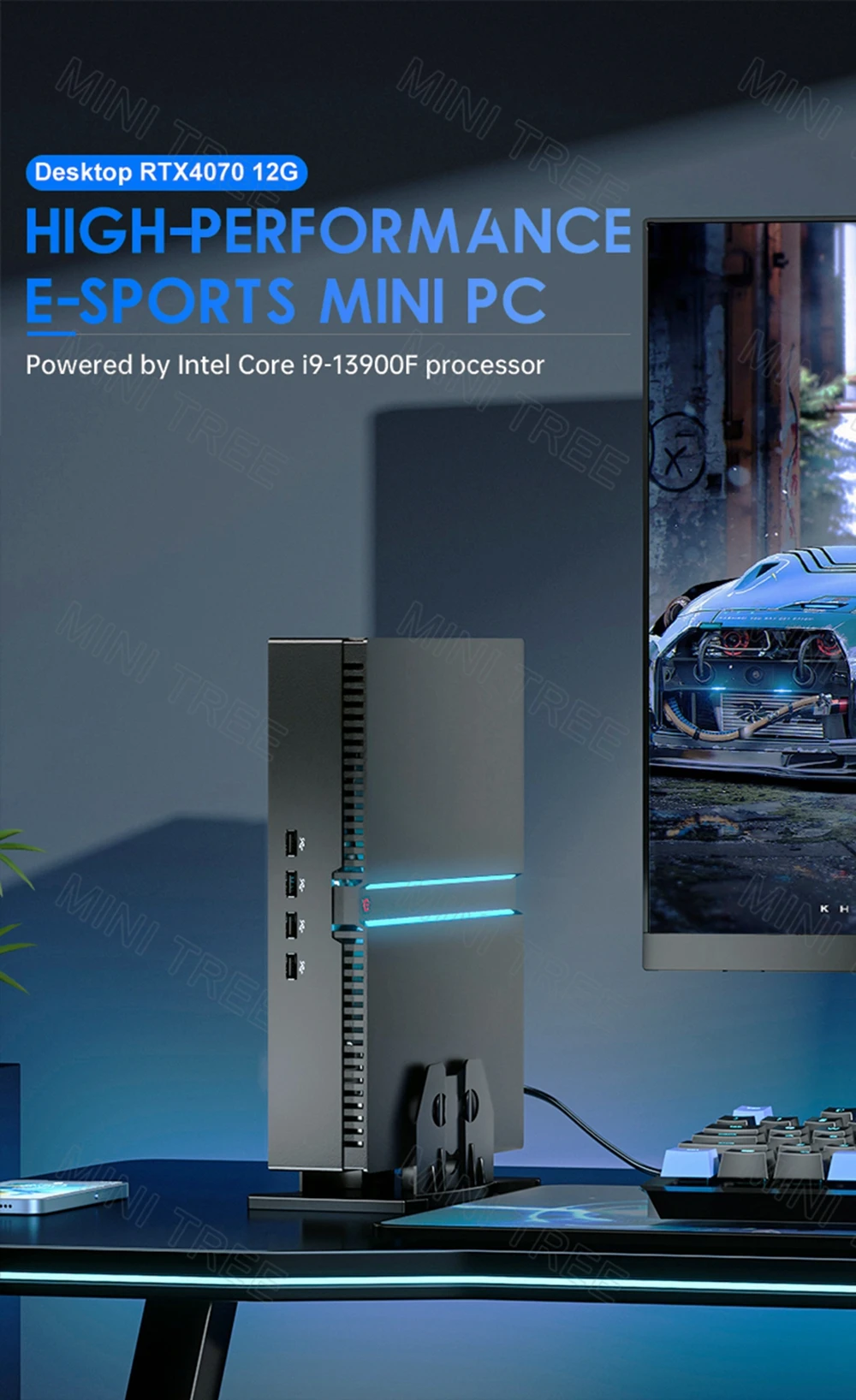 14th Mini PC Gamer I9 14900F I7 14700F NVIDIA RTX4070 12G RTX4060Ti 2xDDR5 Windows 11 Pro Gaming ...