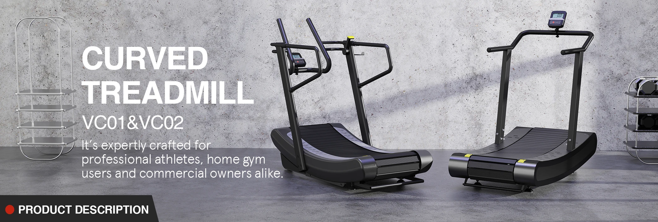 VIMDO VC02 Curved Treadmill - Smooth, Lower Noise, Manual