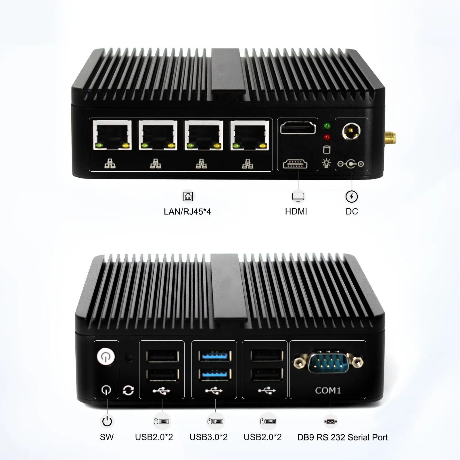 Oem Firewall Computer J4215 Single Channels 4 Lan Desktop 4k Display 6 ...