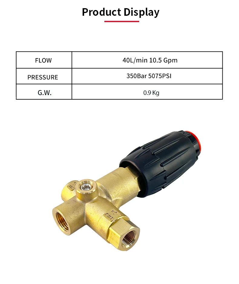 High Pressure Washer Parts 350bar 40L/min Regulator Pressure Washer ...