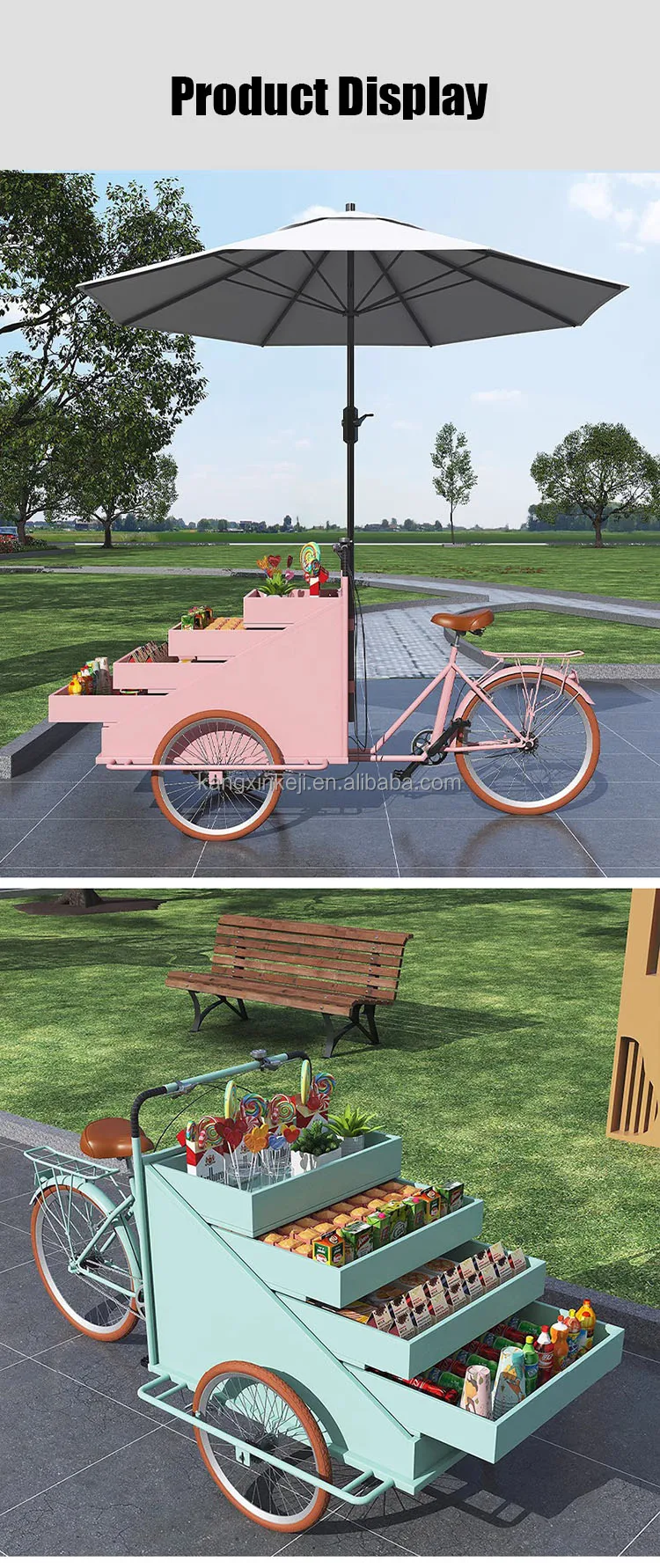 Multi-color Iron Structure Stroller - Perfect for Street Food