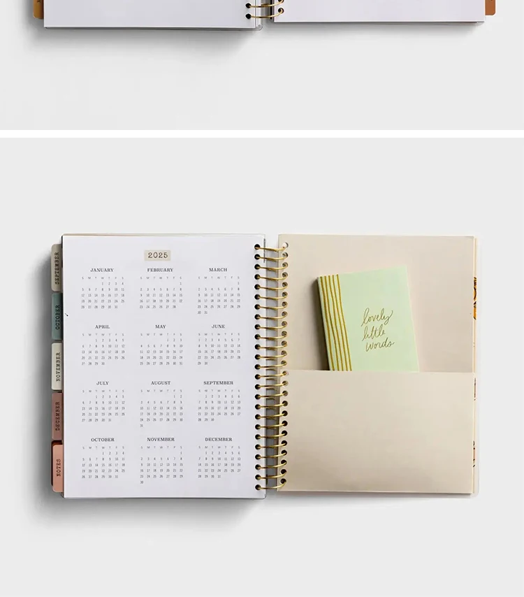 2025 Planner Spiral Inspirational Monthly Custom Agenda