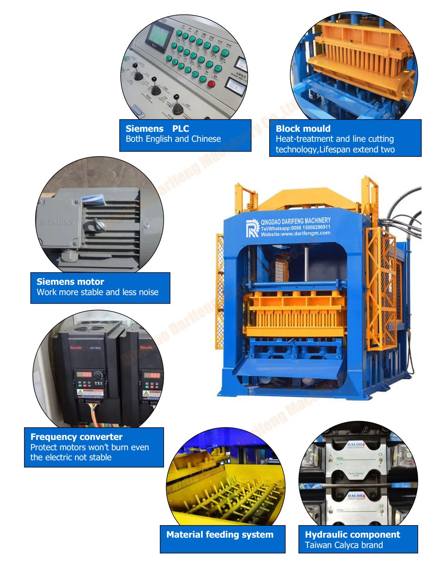 Automatic Hydraulic Cement Block Moulding Machine - QT8-15