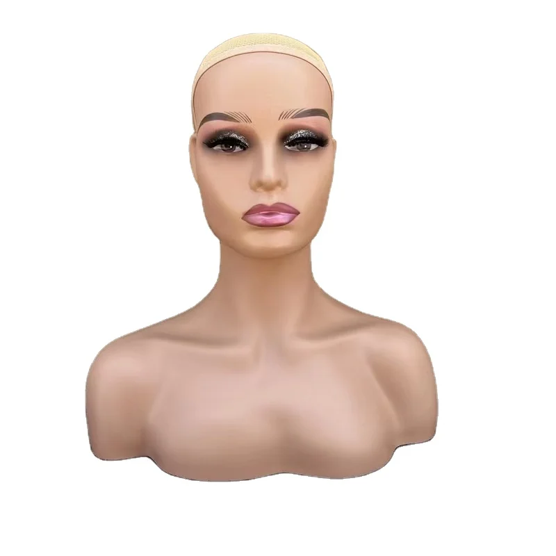 Wholesale Realistic Female Wig Mannequins African American Mannequin ...