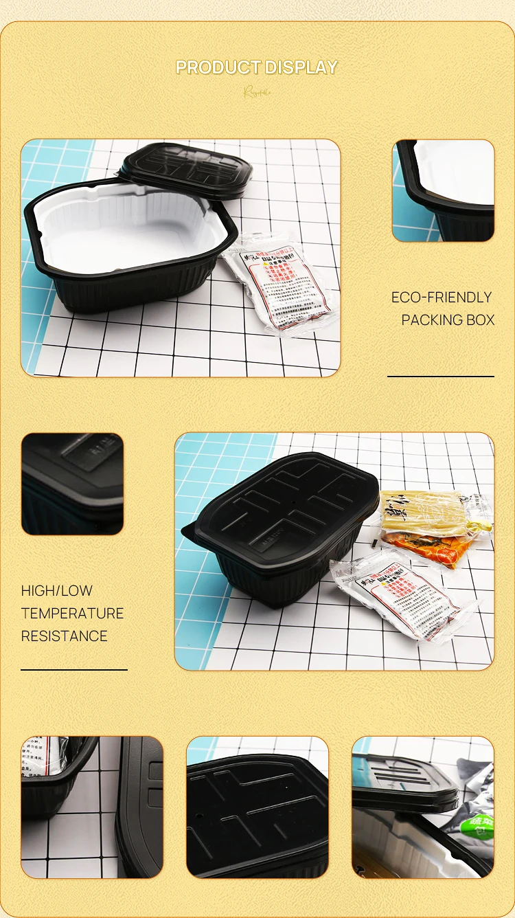 Self Heating Pp Plastic Lunch Box Food Container With Lid - Buy Plastic ...
