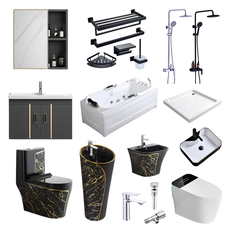 China Sanitary Ware Suite Bathroom Vanity With Ceramic Sink WC Toilet ...