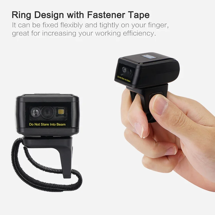 YHDAA Mini Portable Wearable Barcode Reader 1D 2D Wireless Bluetooth ...