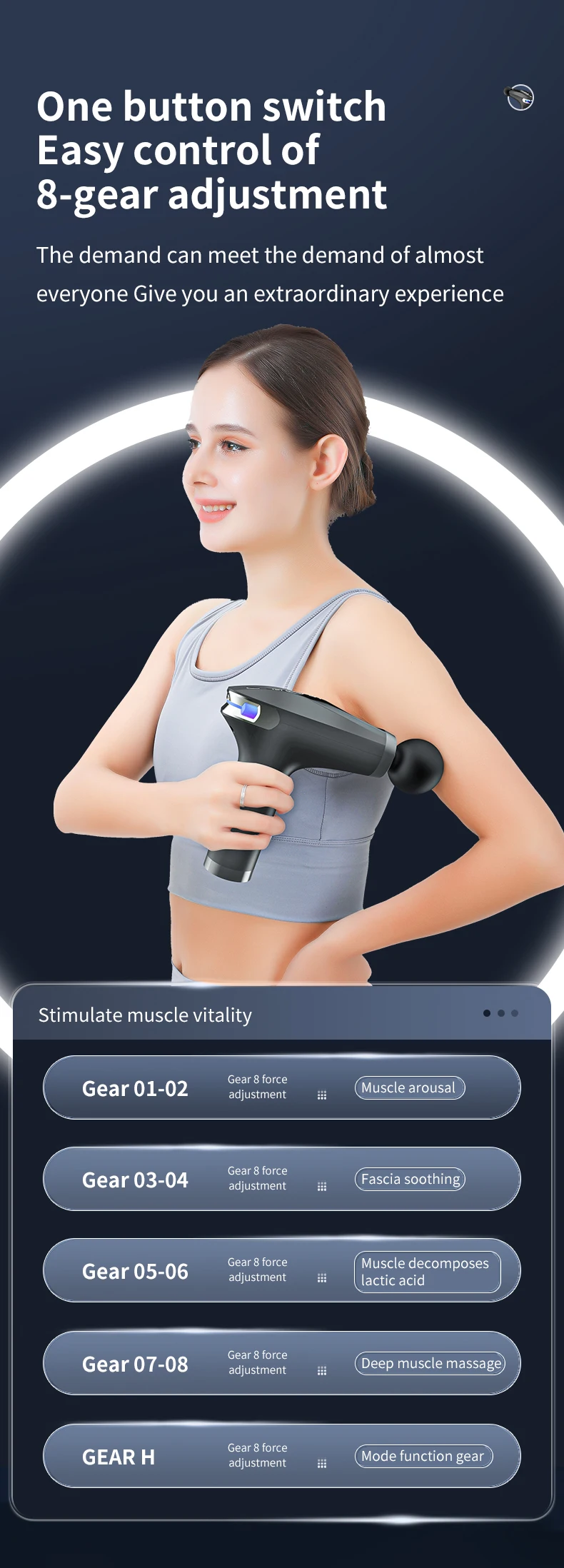 Long Handle Massager - Powerful Vibration for Muscle Therapy