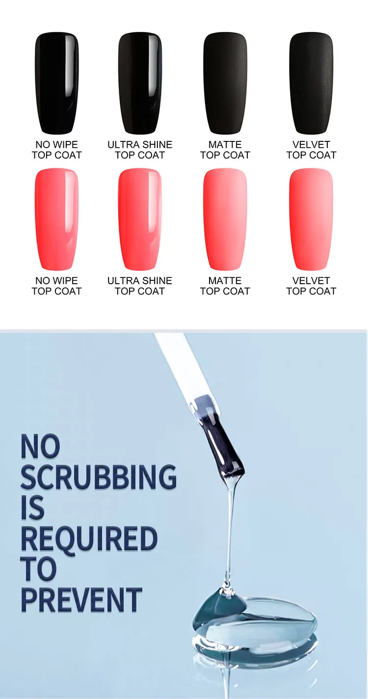 50ml High Quality Led Non Toxic Clear Glossy Topcoat Nail Polish Gel ...