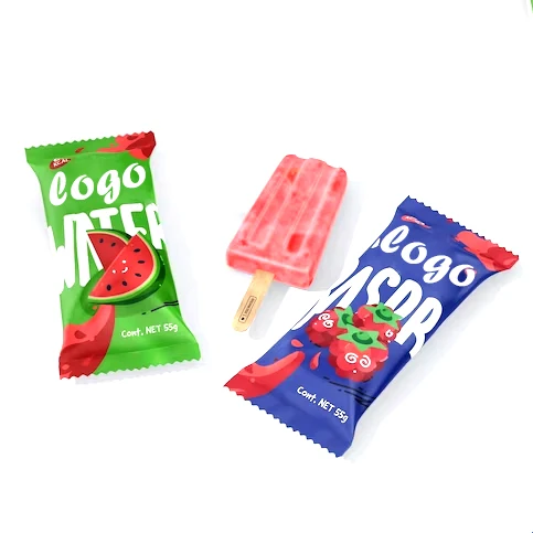 Custom Printed Ice Packaging Bags for Popsicles - OEM Available