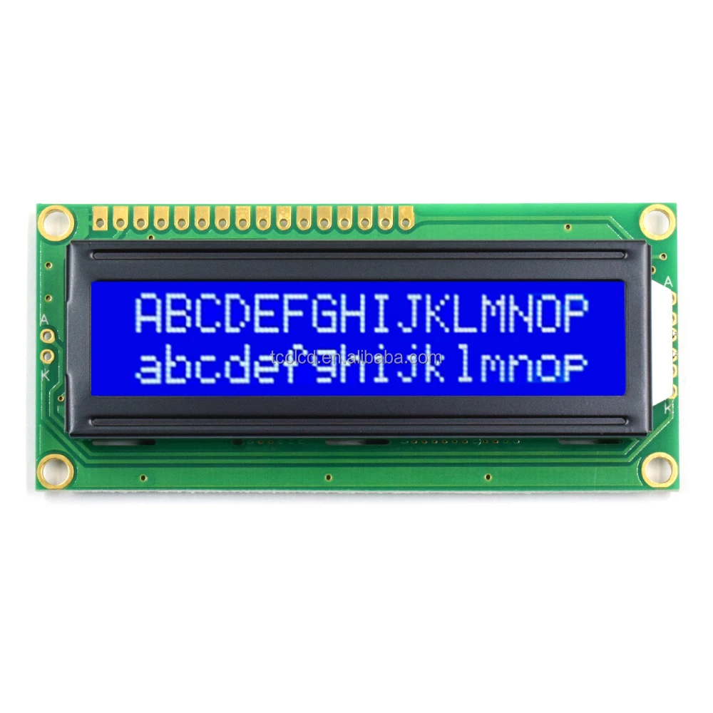 Small Panel 2x16 Character Screen 1602 Module Display Monochrome Led ...