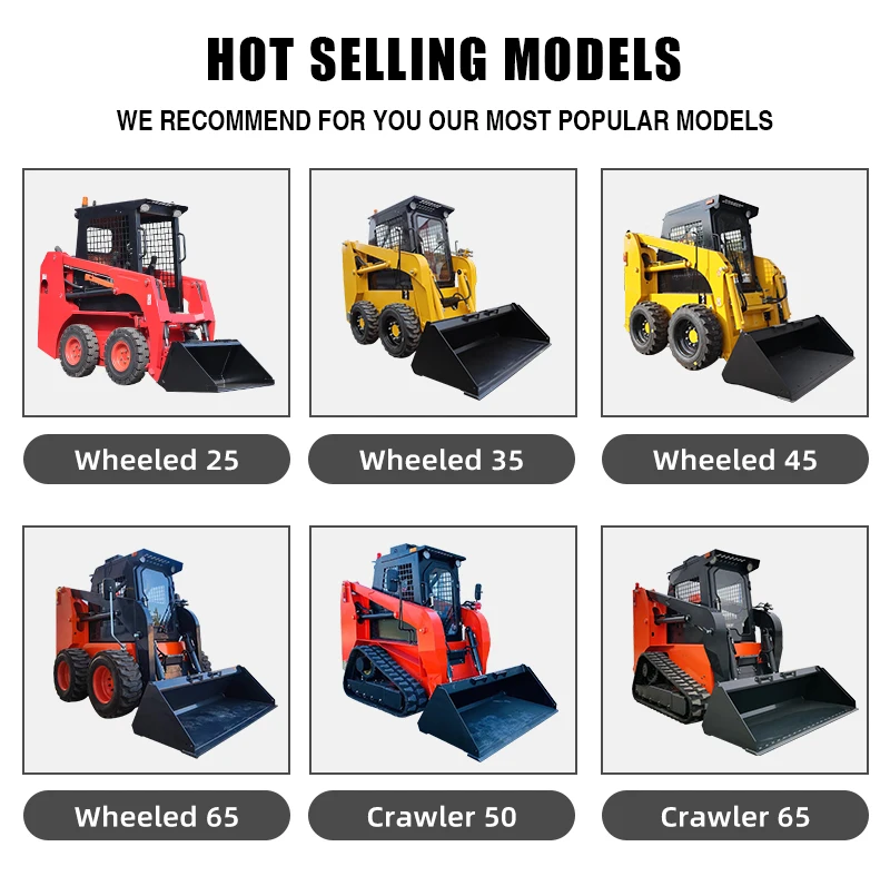 450 Mini Triangle Track Skid Steer Loader with High Hydraulic Flow for ...